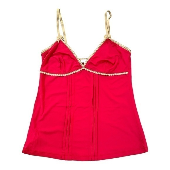 Mango | Tops | Mng Mango Red Satin Corset Style Camisole Tank Top ...